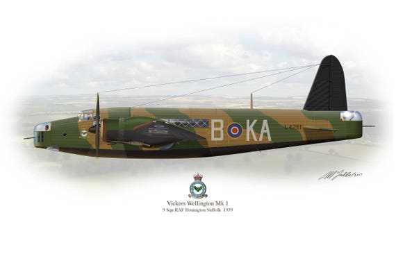 Vickers Wellington Mk 1 WW2 British Aircraft Bomber 1939 | Etsy