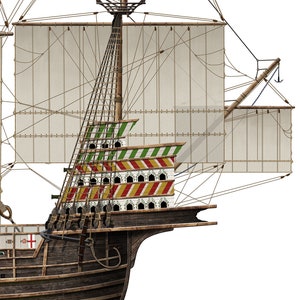 Mary Rose Tudor Warship Henry V111 Profile Artwork, A5 / A4 Glossy ...