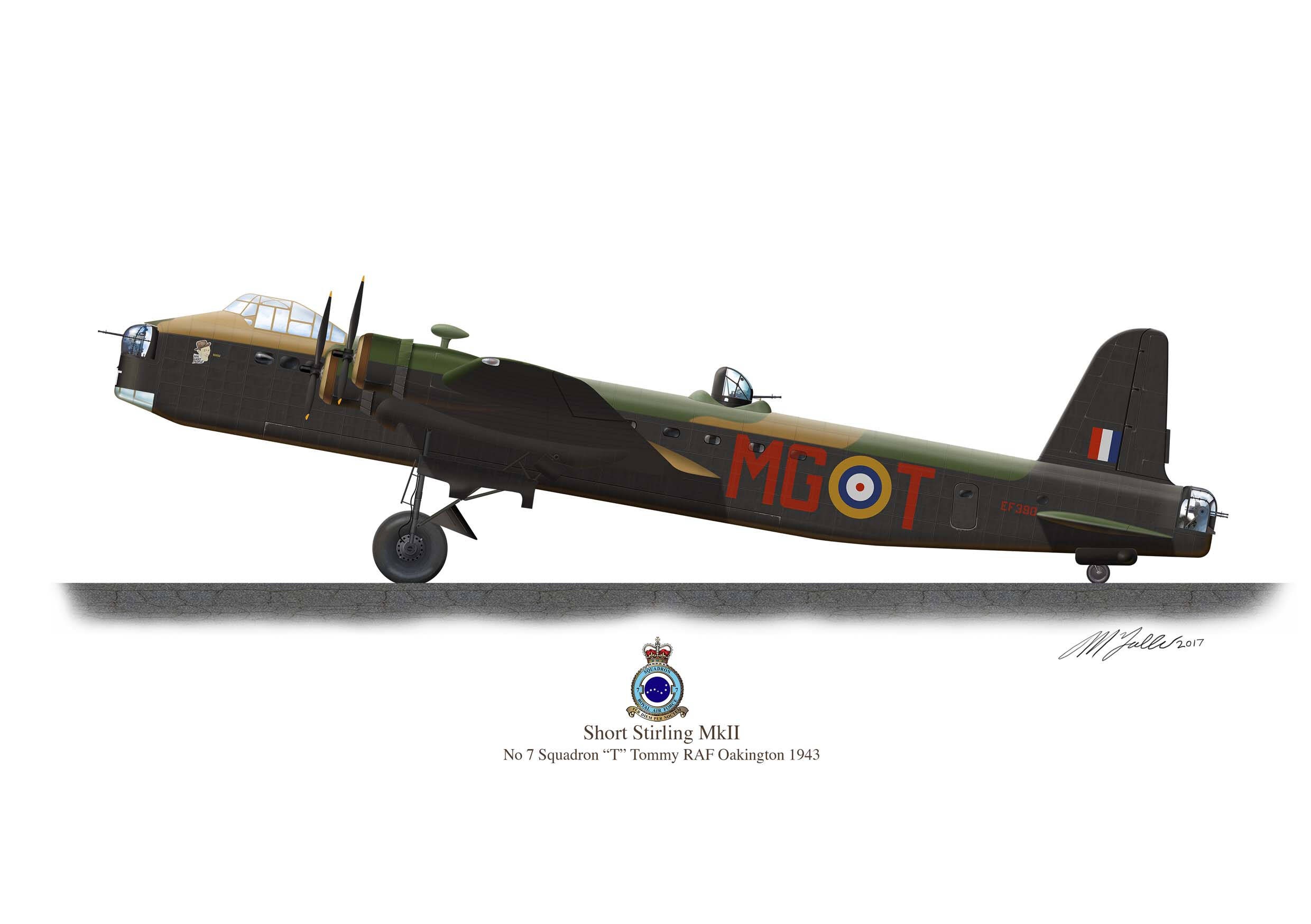 Short Stirling Mk 11 Vintage WW2 British Aircraft Bomber 1943 T Tommy ...