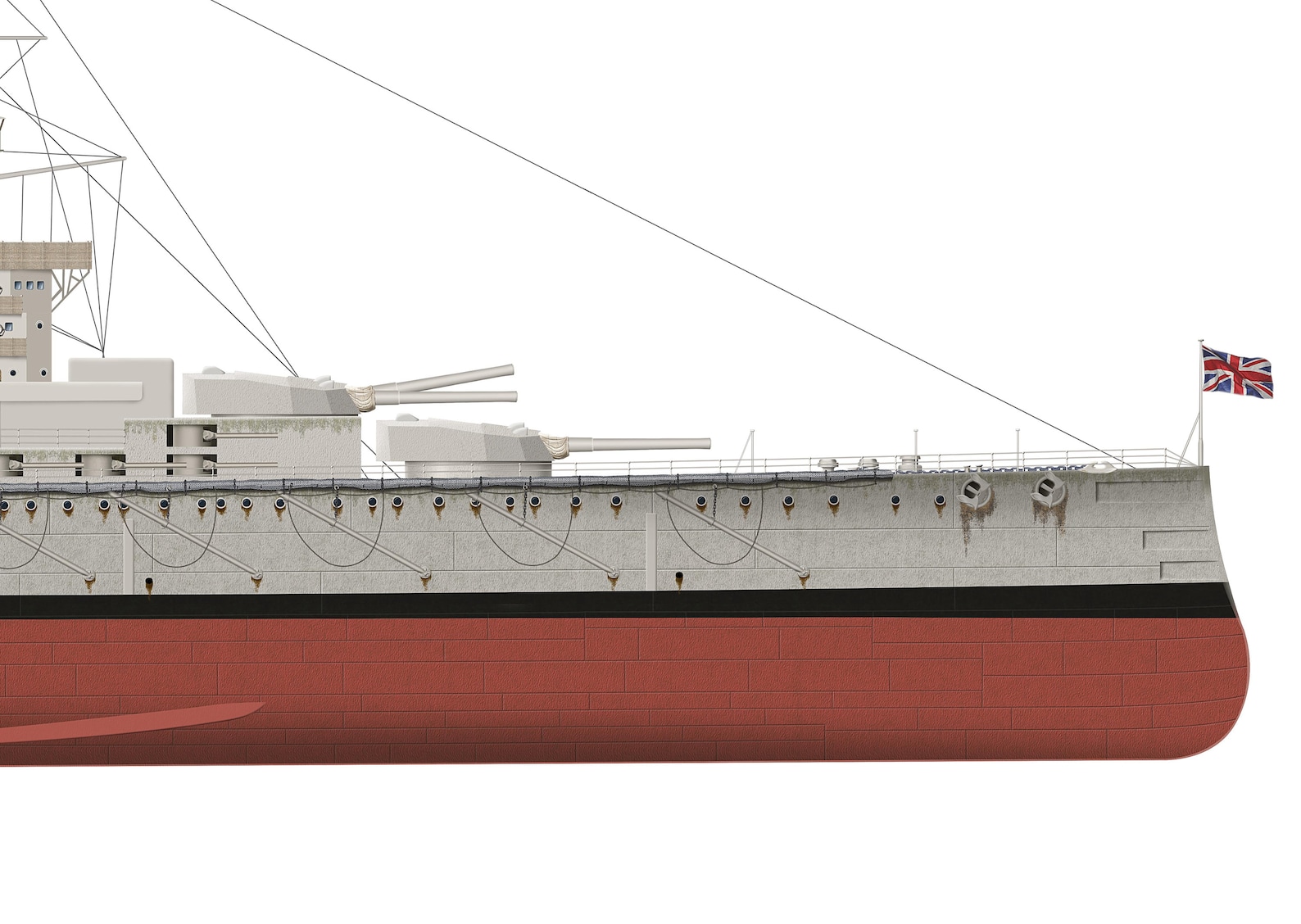 HMS Lion Battleship Print: 1910 Royal Navy Warship Artwork (A4 Glossy ...