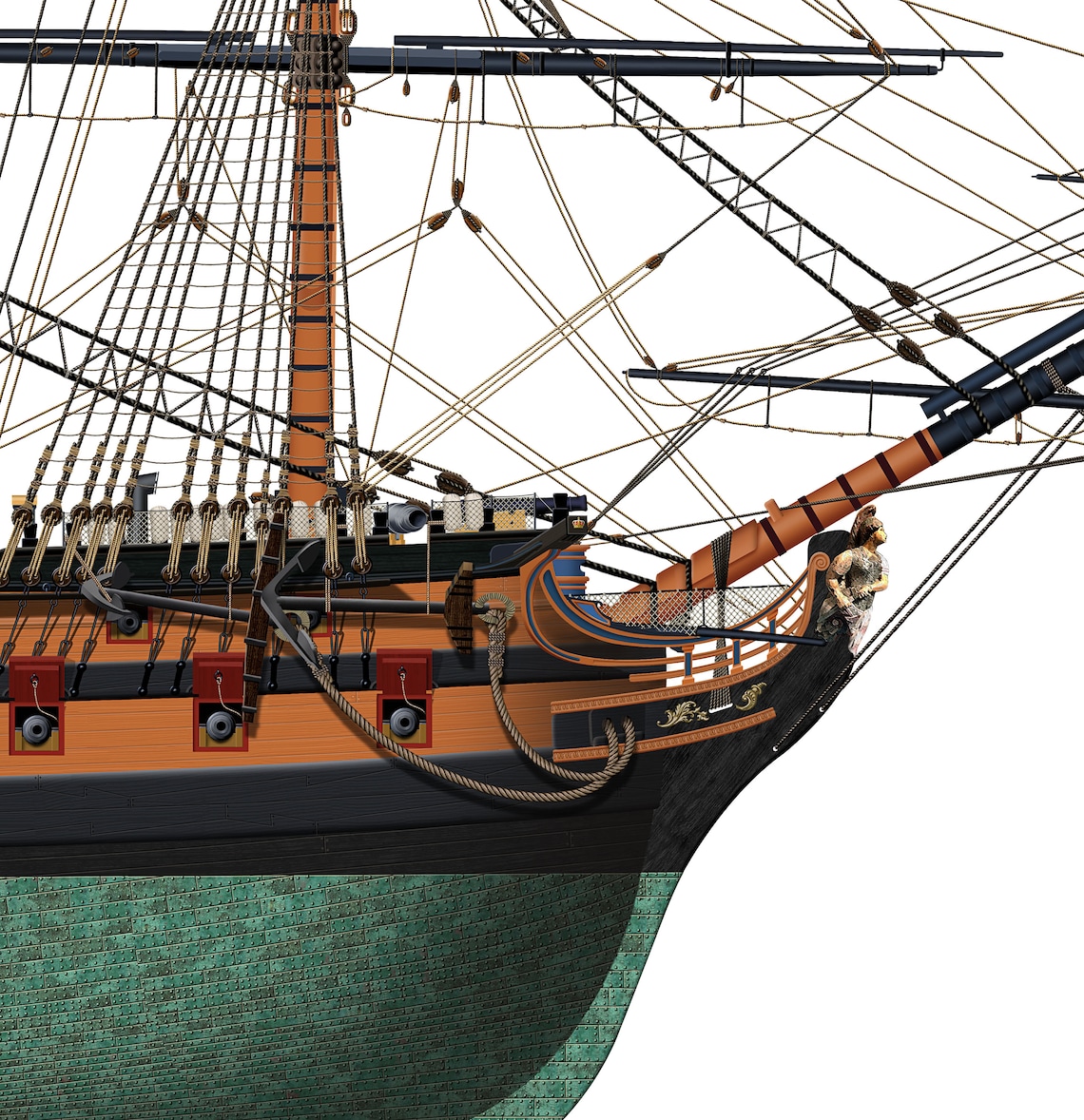 HMS Agamemnon Warship Print: 1781 Royal Navy Profile (A5/A4) - Etsy