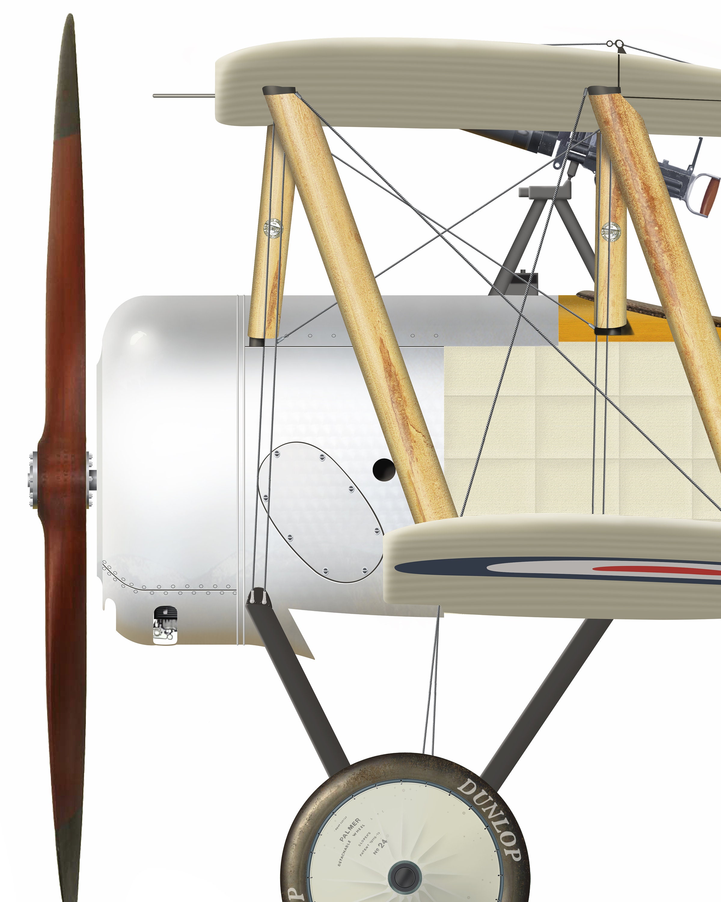 Sopwith Pup Airplane Print: 1917 British War Plane, Squadron Commander ...
