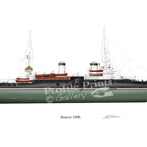 HMS Bounty 1784 Profile Artwork, A5 / A4 Glossy Print of British ...