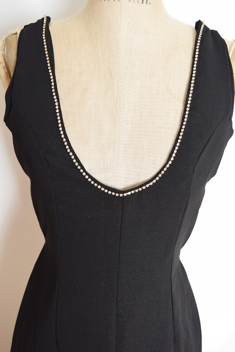 Vintage 90s Jumpsuit Black Plunging Deep Neckline Wide Leg | Etsy