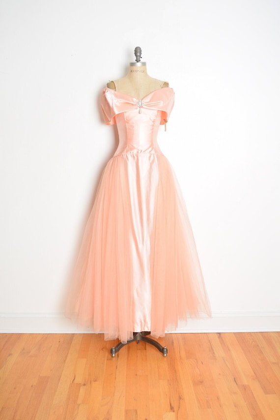 80s tulle prom dress - Gem