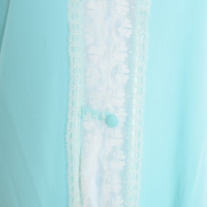 Vintage 70s Lingerie Romper Blue White Lace Teddy Negligee One Piece ...