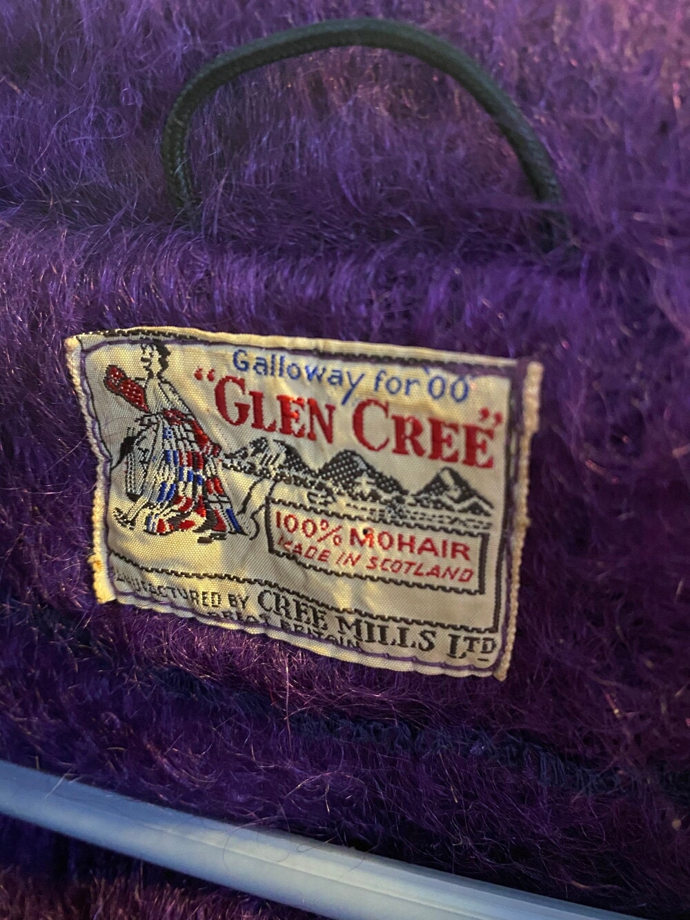 Vintage 60s Mohair Cape Plum Caplet Jacket Coat Glen Cree - Etsy