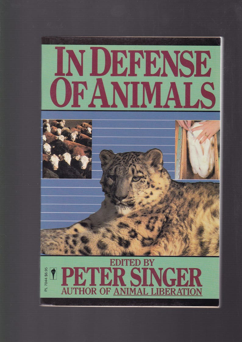 In Defense of Animals by Peter Singer. Very Good Condition - Etsy