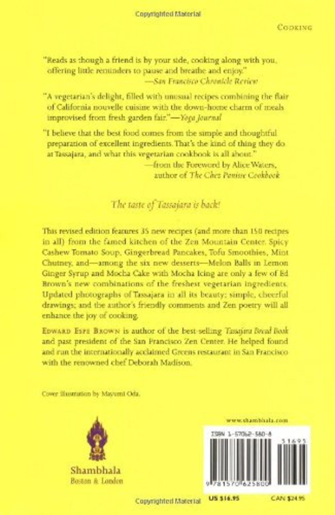 Tassajara Recipe Book/new Recipes/favorites of the Guest Season by ...
