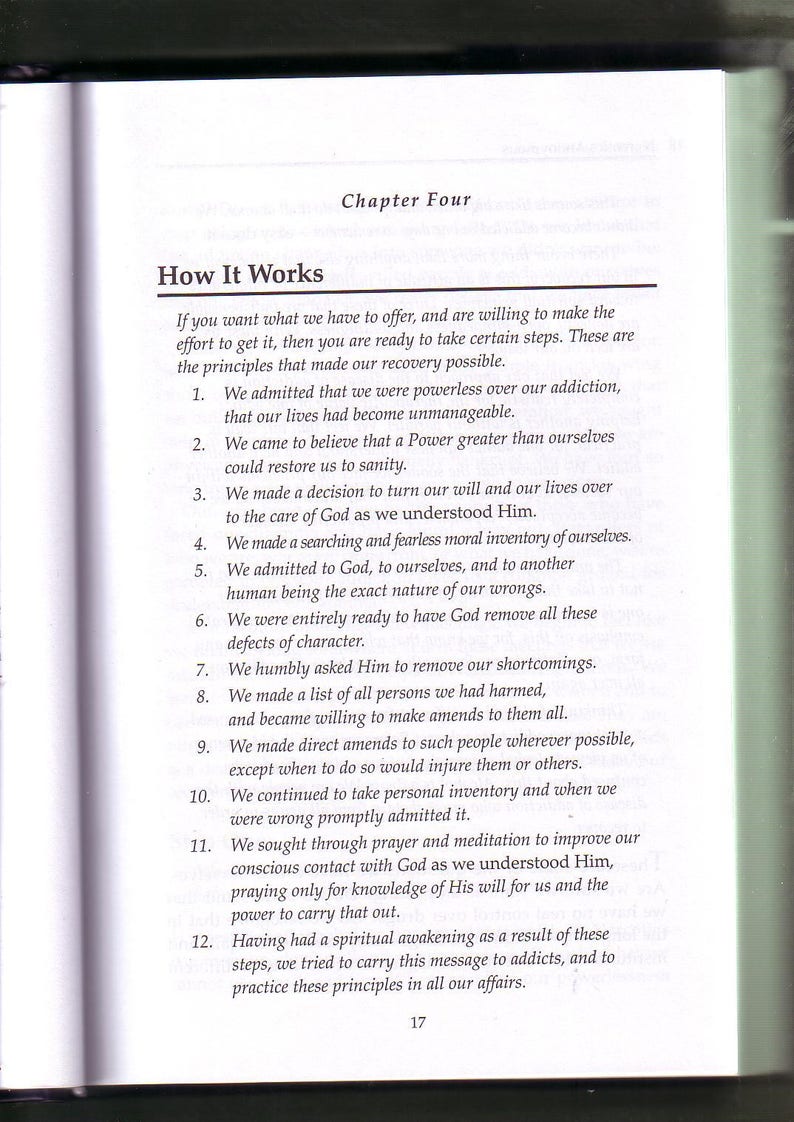 Narcotics Anonymous Big Book Basic Text Includes Steps And Etsy