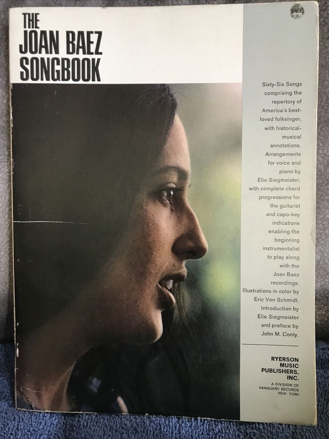 Joan Baez SONGBOOK 1965. Art Illustrations. 50-60's Folk Music. Very ...