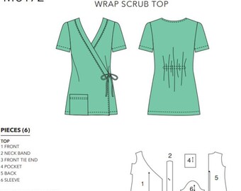 Scrub Top Pattern | Etsy