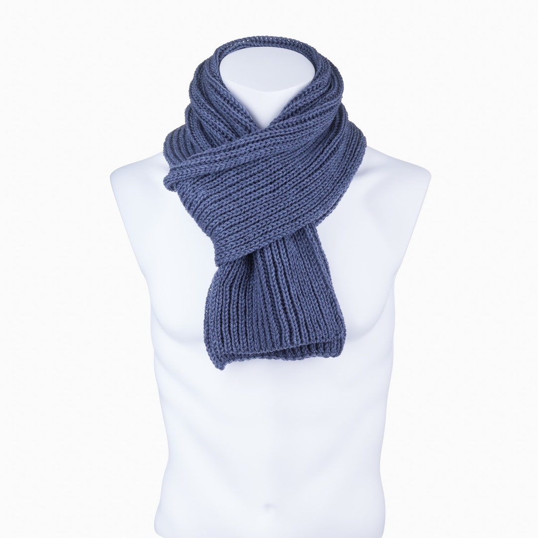 Men’s Scarf in Merino Wool, Unisex Chunky Scarf, Men’s Chunky Knit ...