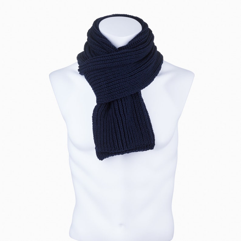 Men’s Scarf in Merino Wool, Unisex Chunky Scarf, Men’s Chunky Knit ...