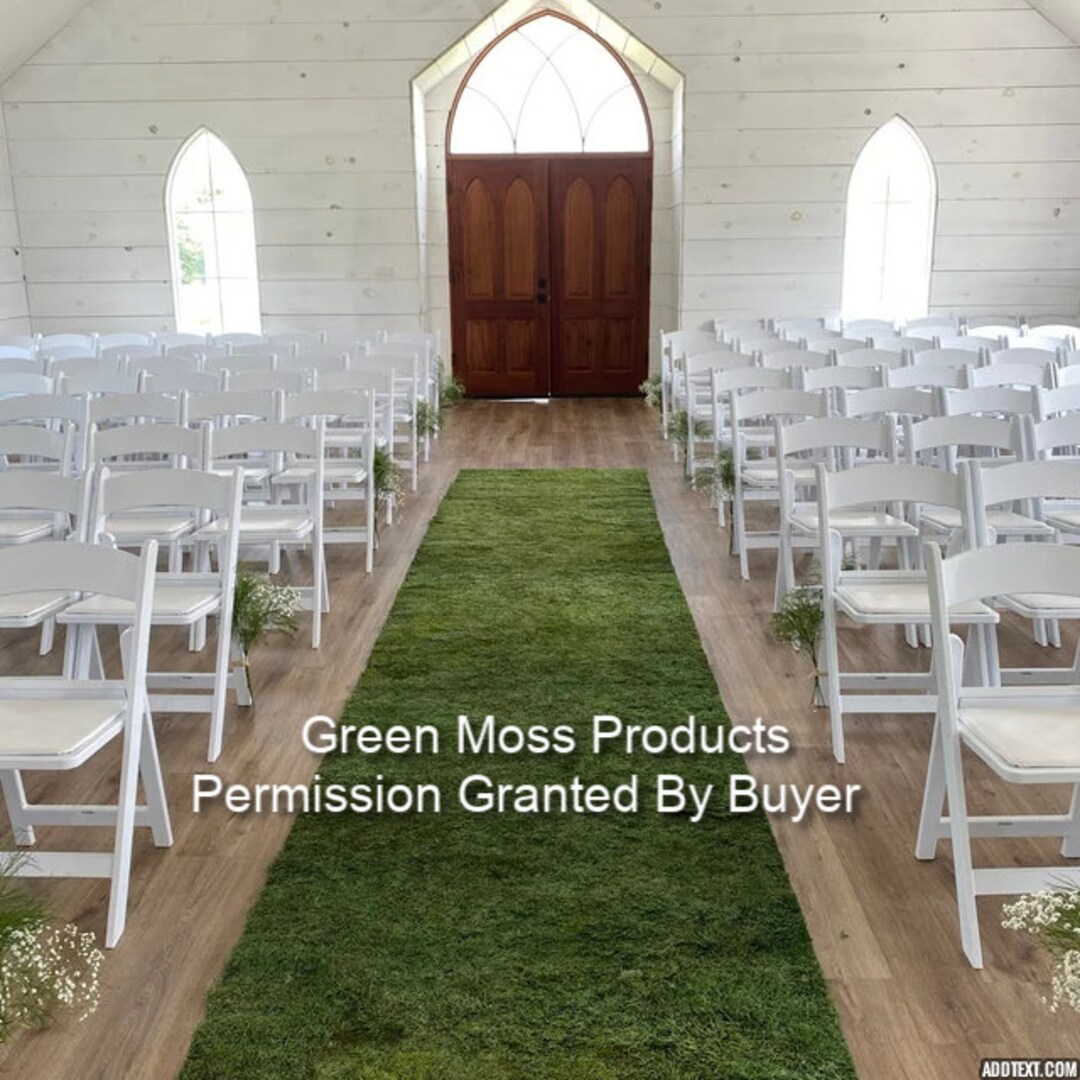 Table Moss Runner 3'x20' Wedding Ceremony Wedding Reception Wedding ...