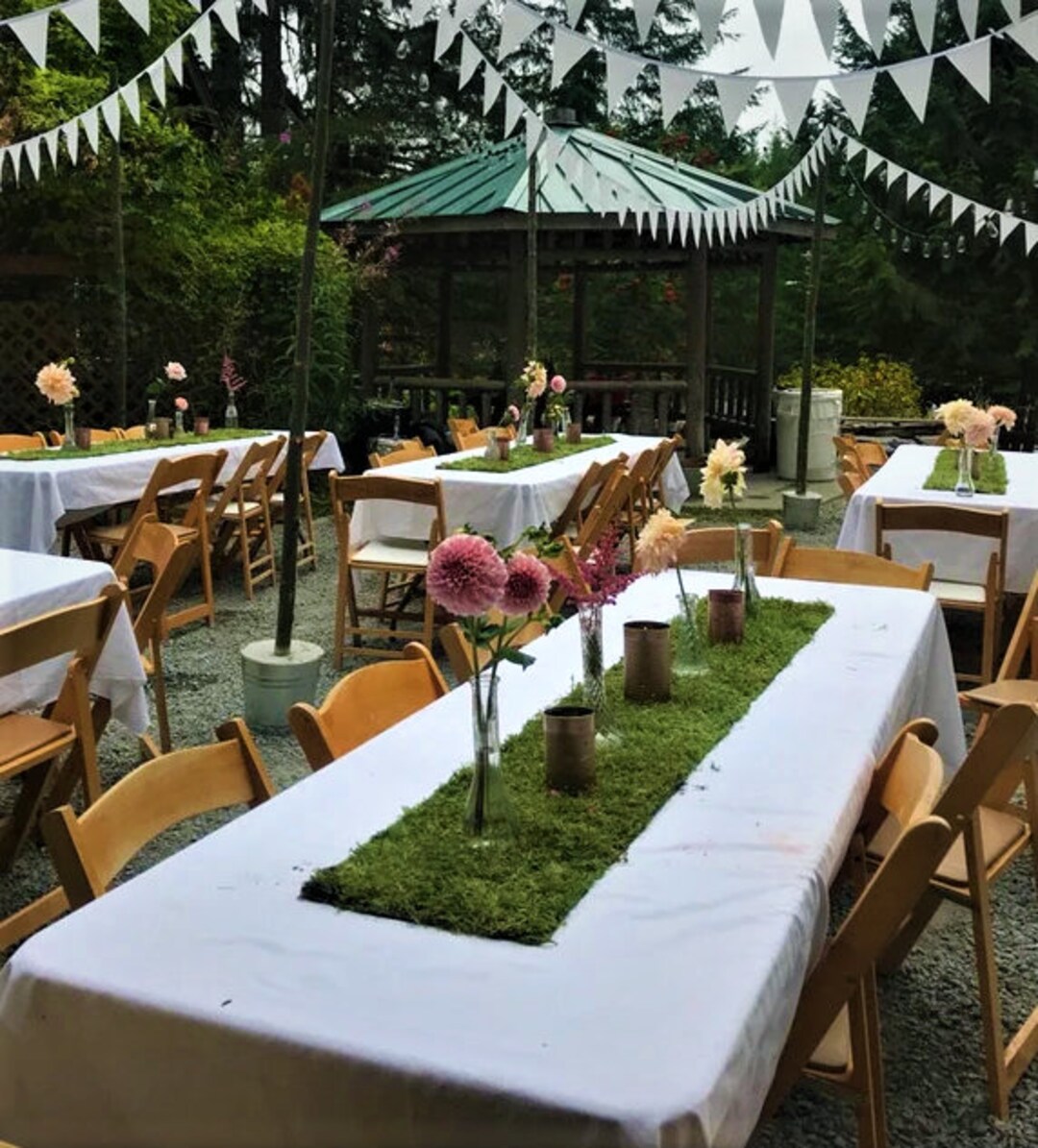Moss Table Runners 4- 16''X48'' Place Setting for Wedding, Cake Table ...