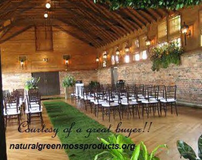 Moss Aisle Runner 4'X25' Wedding Aisle Decoration Moss Aisle Runner ...