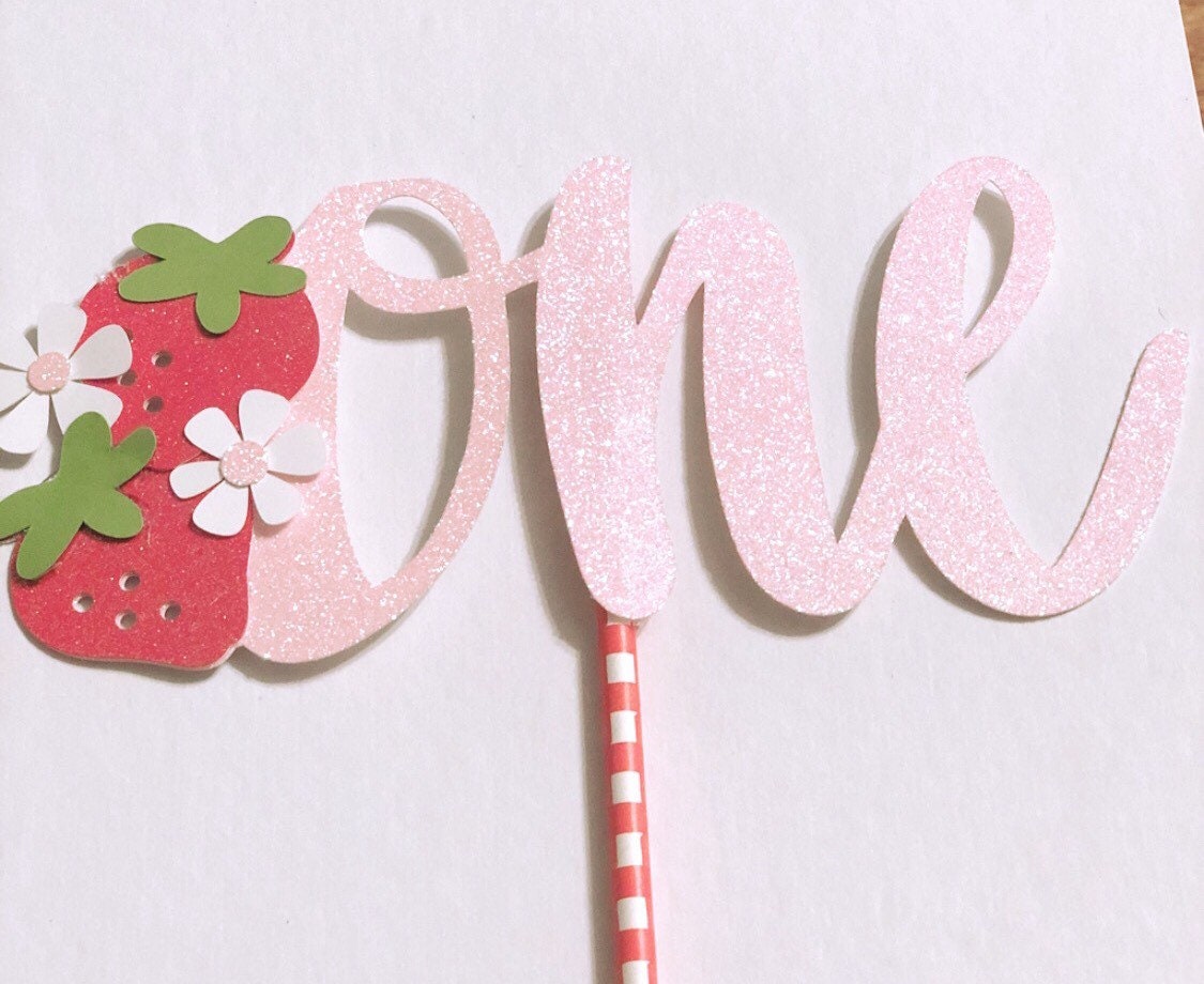 Strawberry Cake Topper, Strawberry Shortcake Cake Topper, Two Sweet ...