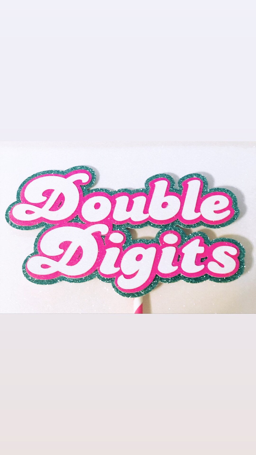 Double Digits Cake Topper, Ten Year Old Cake Topper, Tenth Birthday ...