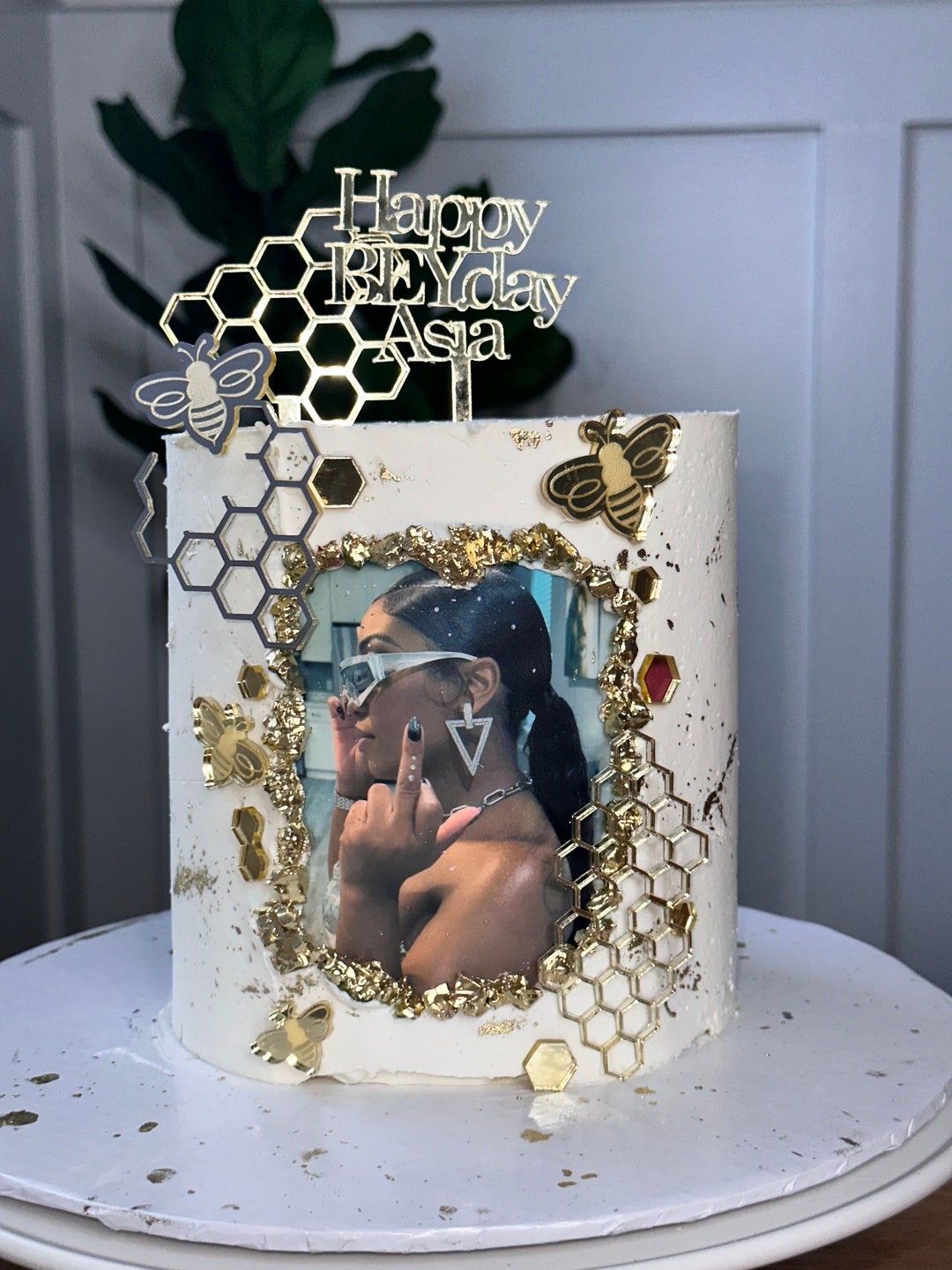 Bee Cake Topper, Acrylic Bee Cake Decor, Acrylic Beehive Cake Topper ...