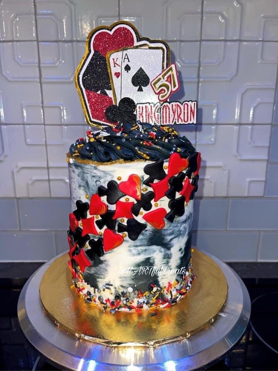 Casino Cake Topper Playing Cards Cake Topper Poker Cake - Etsy