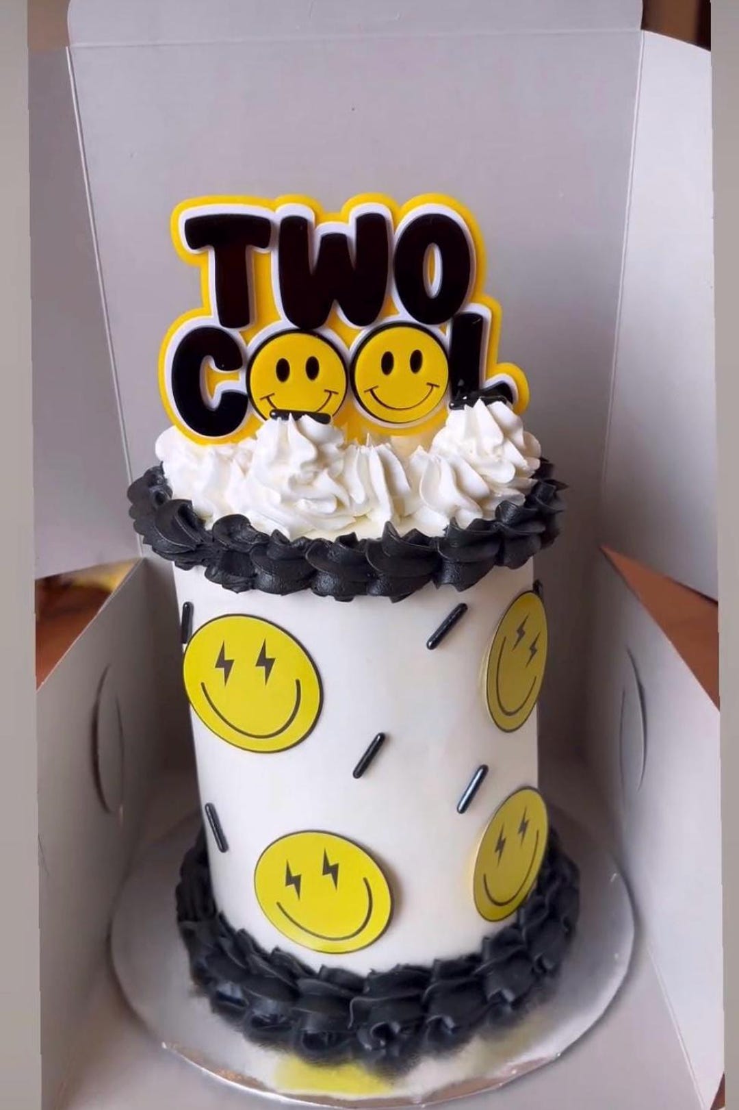 Two Cool Dude Topper, One Cool Dude, Smiley Face Cake Topper, One Happy ...