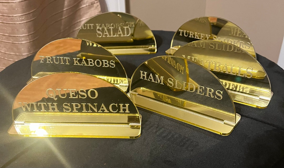 Buffet Labels, Food Labels, Acrylic Buffet Labels, Wedding Food Signs ...