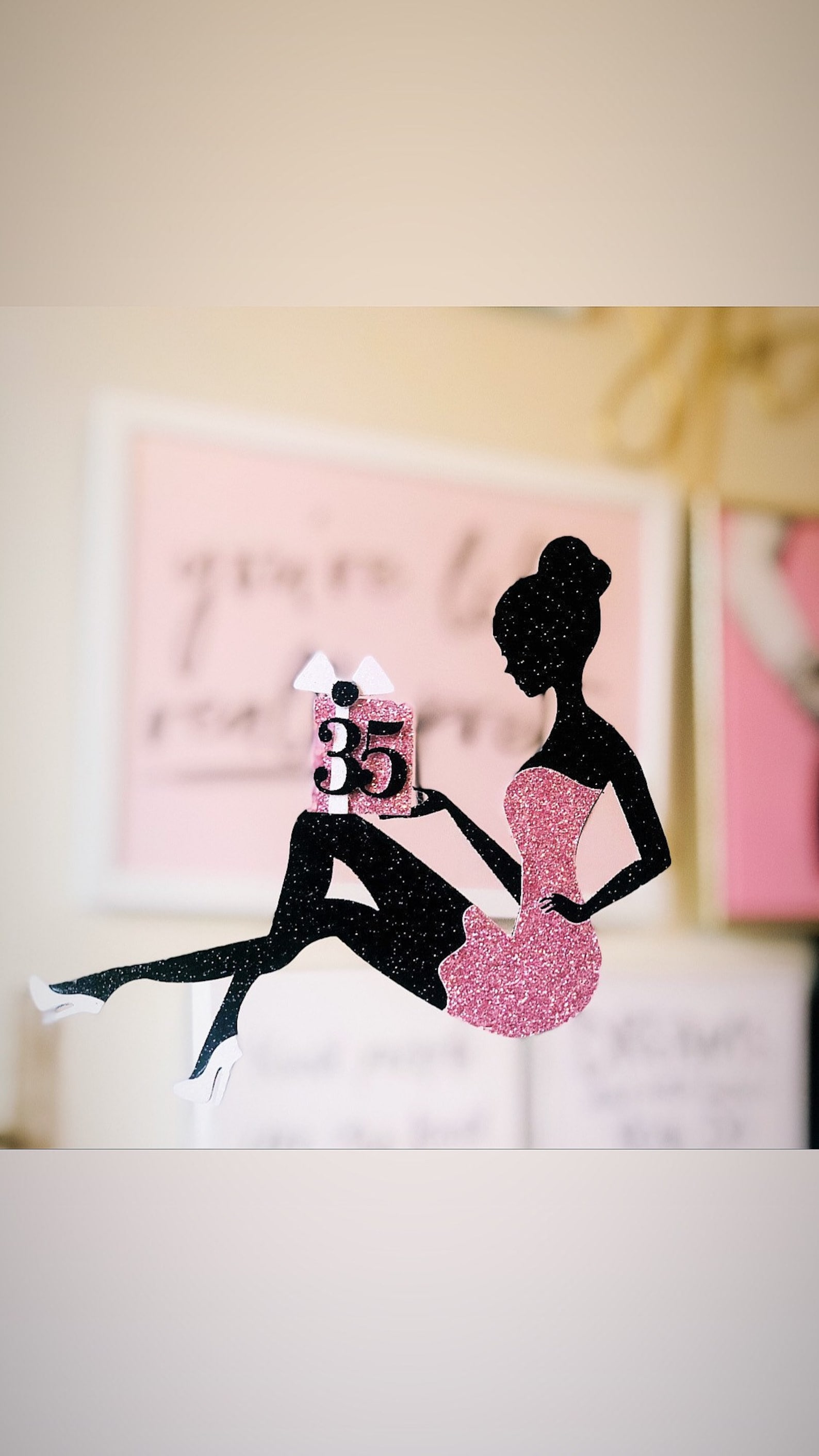 Sitting Lady Cake Topper Sitting Girl Cake Topper 35th | Etsy