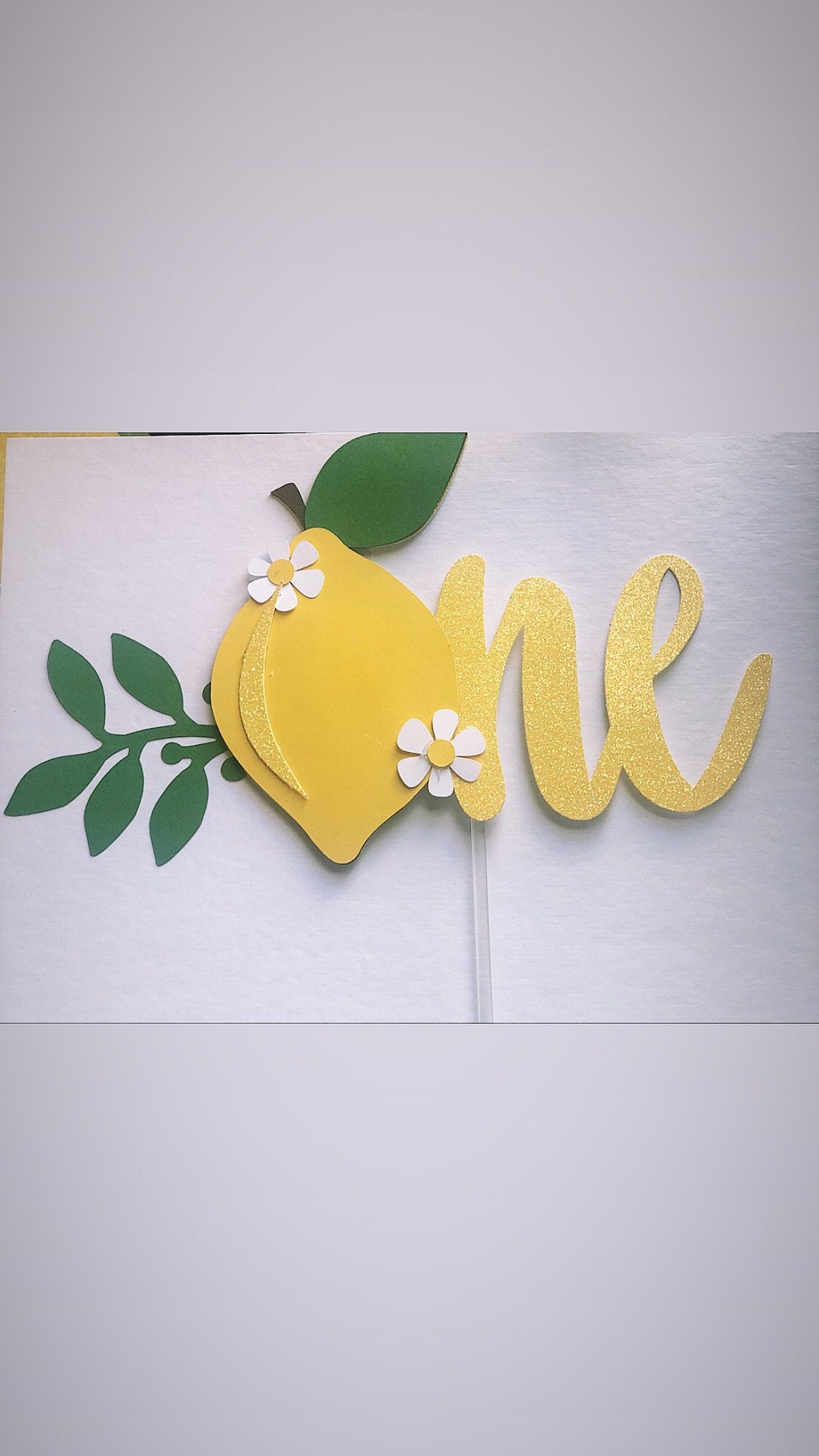 Lemon Cake Topper One Year Old Cake Topper Lemon Party | Etsy