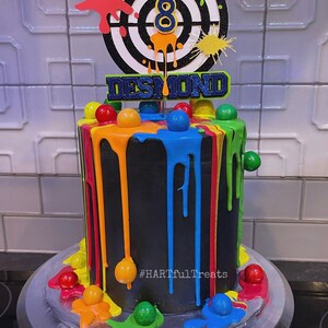 Paintball Cake Topper, Paintball Birthday Party, Paintball Party ...