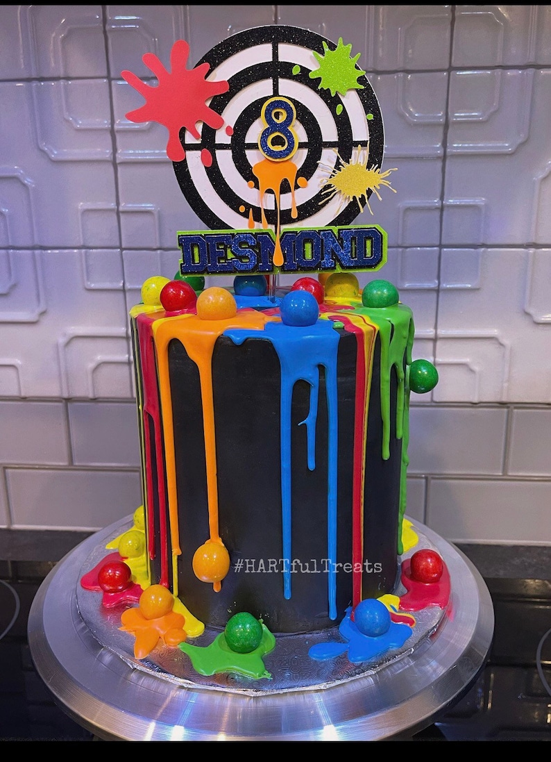 Paintball Cake Topper Paintball Birthday Party Paintball - Etsy
