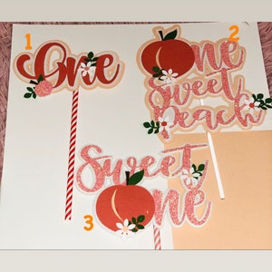 One Sweet Peach Cake Topper, Peach Cake Topper, Sweet One Cake Topper ...