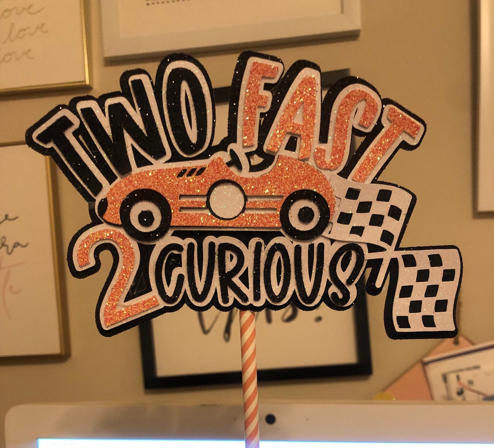 Two Fast 2 Curious Cake Topper Two Fast Cake Topper 2 Fast - Etsy