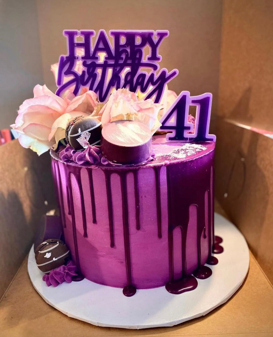 Double Layer Acrylic Happy Birthday Cake Topper, Double Layer Cake ...