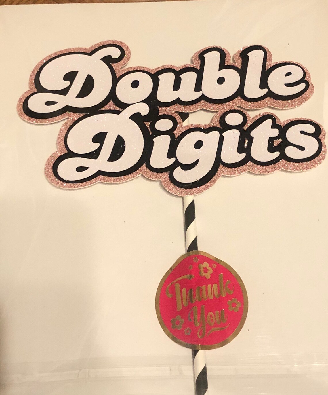 Double Digits Cake Topper, Ten Year Old Cake Topper, Tenth Birthday ...