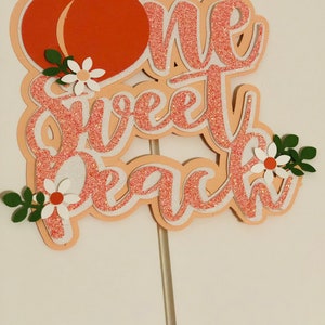 One Sweet Peach Cake Topper, Peach Cake Topper, Sweet One Cake Topper ...