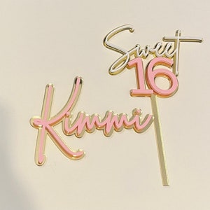 Sweet 16 Acrylic Cake Topper, Sweet Sixteen Acrylic Cake Topper, Sweet ...
