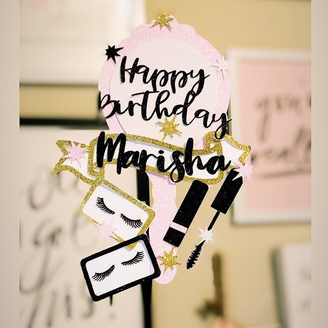 Topper de pastel de pestañas, topper de pastel de pestañas, topper de ...