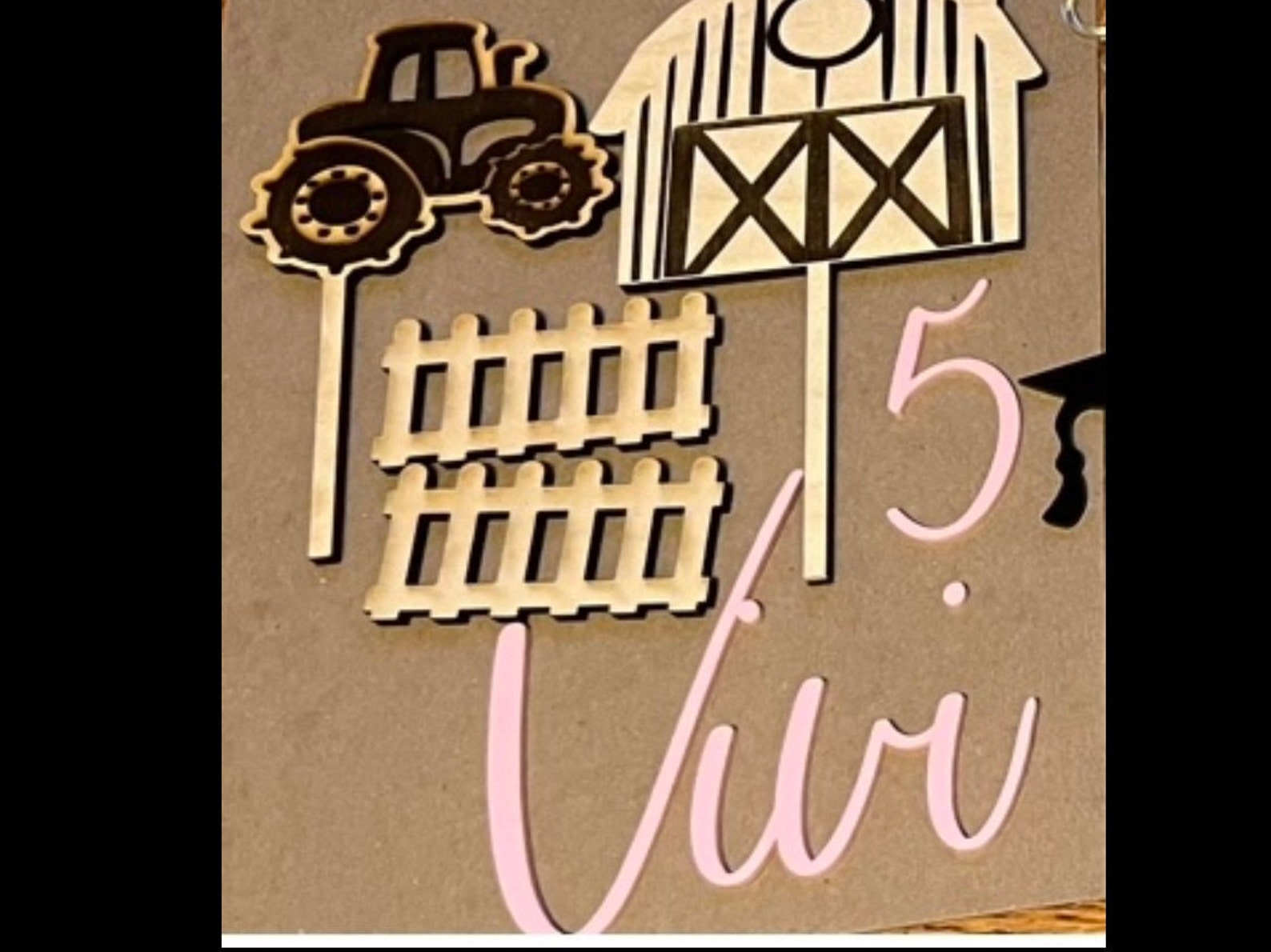 Farmyard Cake Set, Barnyard Cake Set, Barn Cake Topper, Picket Fence ...