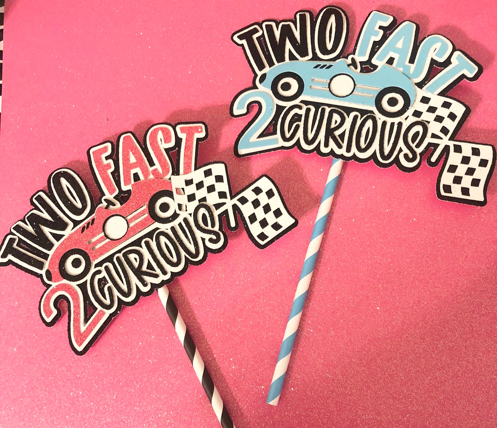 Two Fast 2 Curious Cake Topper Two Fast Cake Topper 2 Fast - Etsy