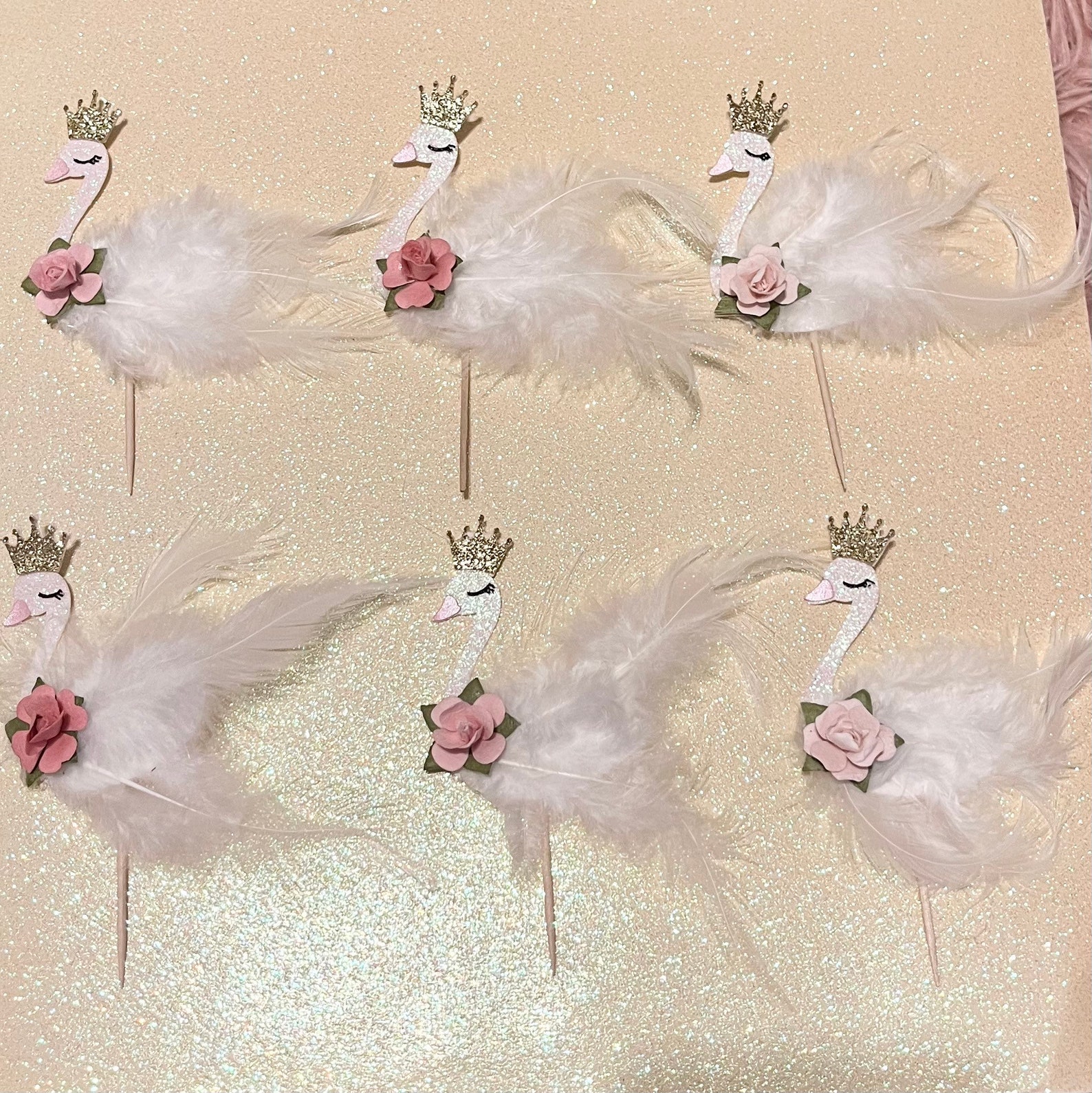 Swan Cupcake Toppers, Swan Baby Shower, Swan Birthday, Swan Decorations ...