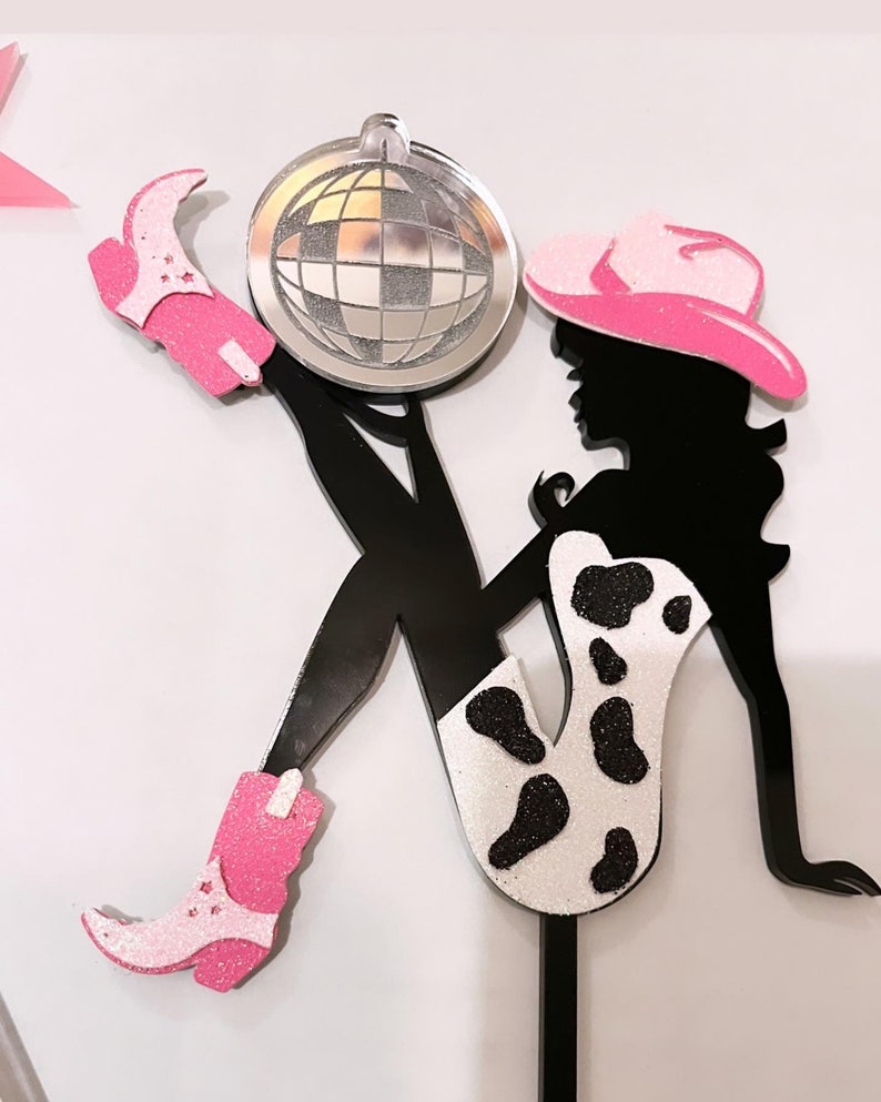 Disco Cowgirl Cake Topper Disco Cowgirl Party Decor Last - Etsy