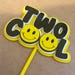 Two Cool Dude Topper, One Cool Dude, Smiley Face Cake Topper, One Happy ...