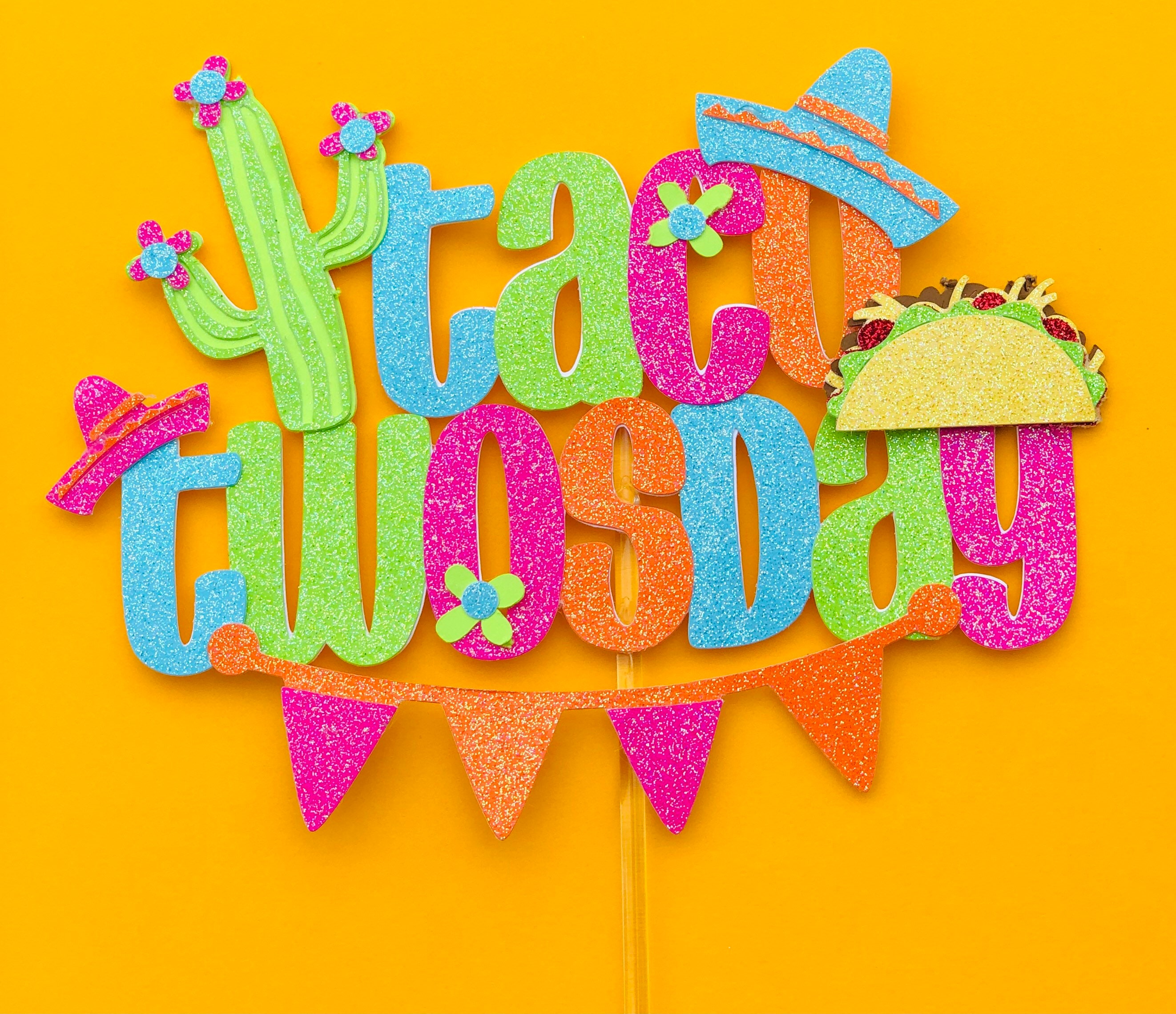 Taco Twosday Cake Topper Taco Tuesday Cake Topper Taco Cake | Etsy