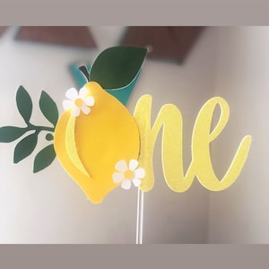 Lemon Cake Topper, One Year Old Cake Topper, Lemon Party, Lemon Theme ...
