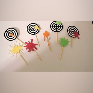 Paintball Cake Topper, Paintball Birthday Party, Paintball Party ...