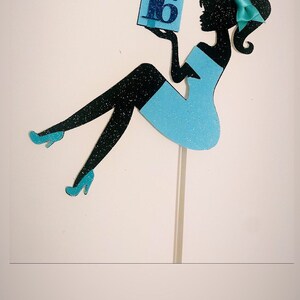 Sitting Girl Cake Topper, Sitting Lady Cake Topper, Sitting Woman Cake ...