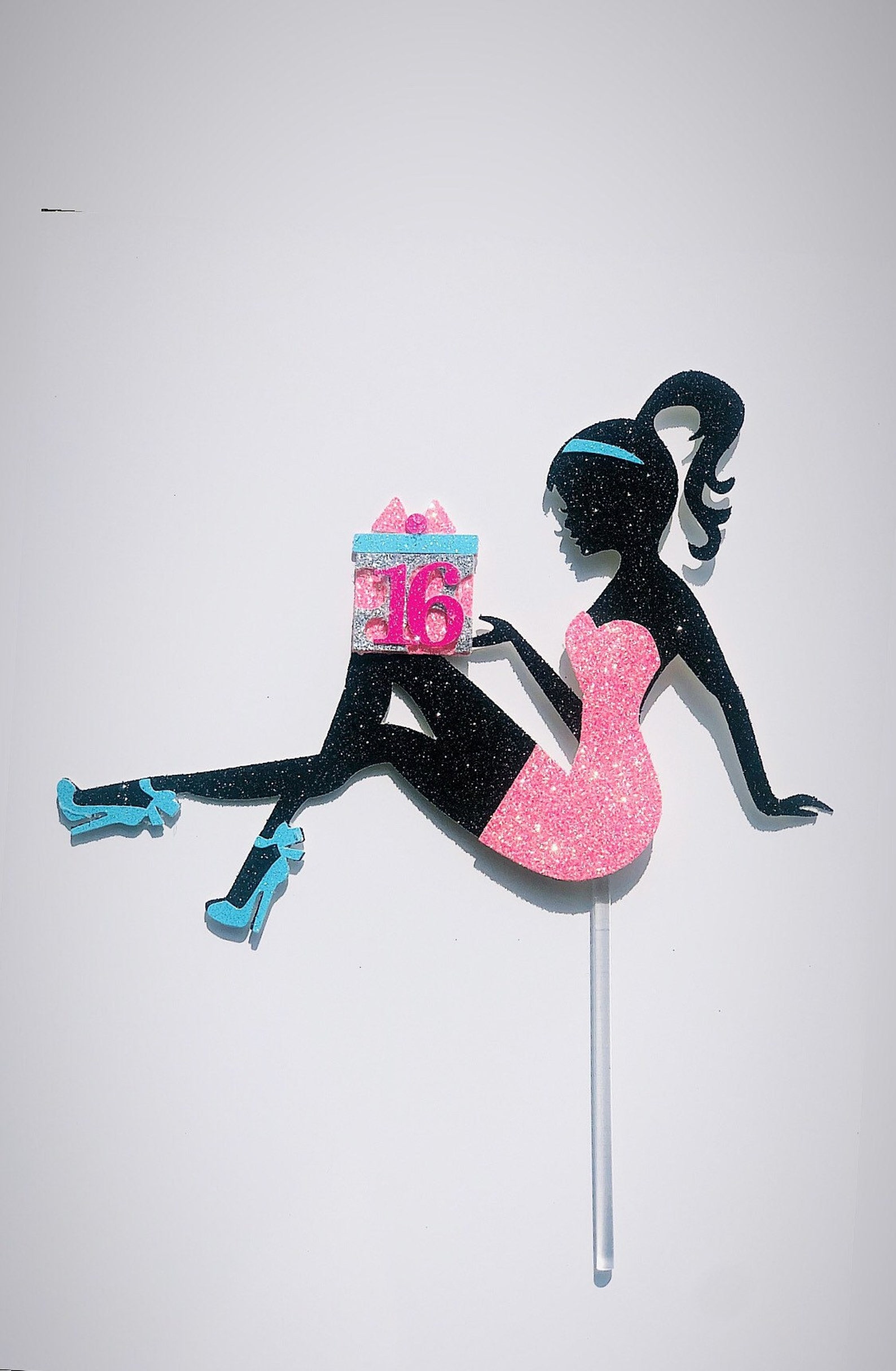 Sitting Lady Cake Topper Sitting Girl Cake Topper 35th | Etsy