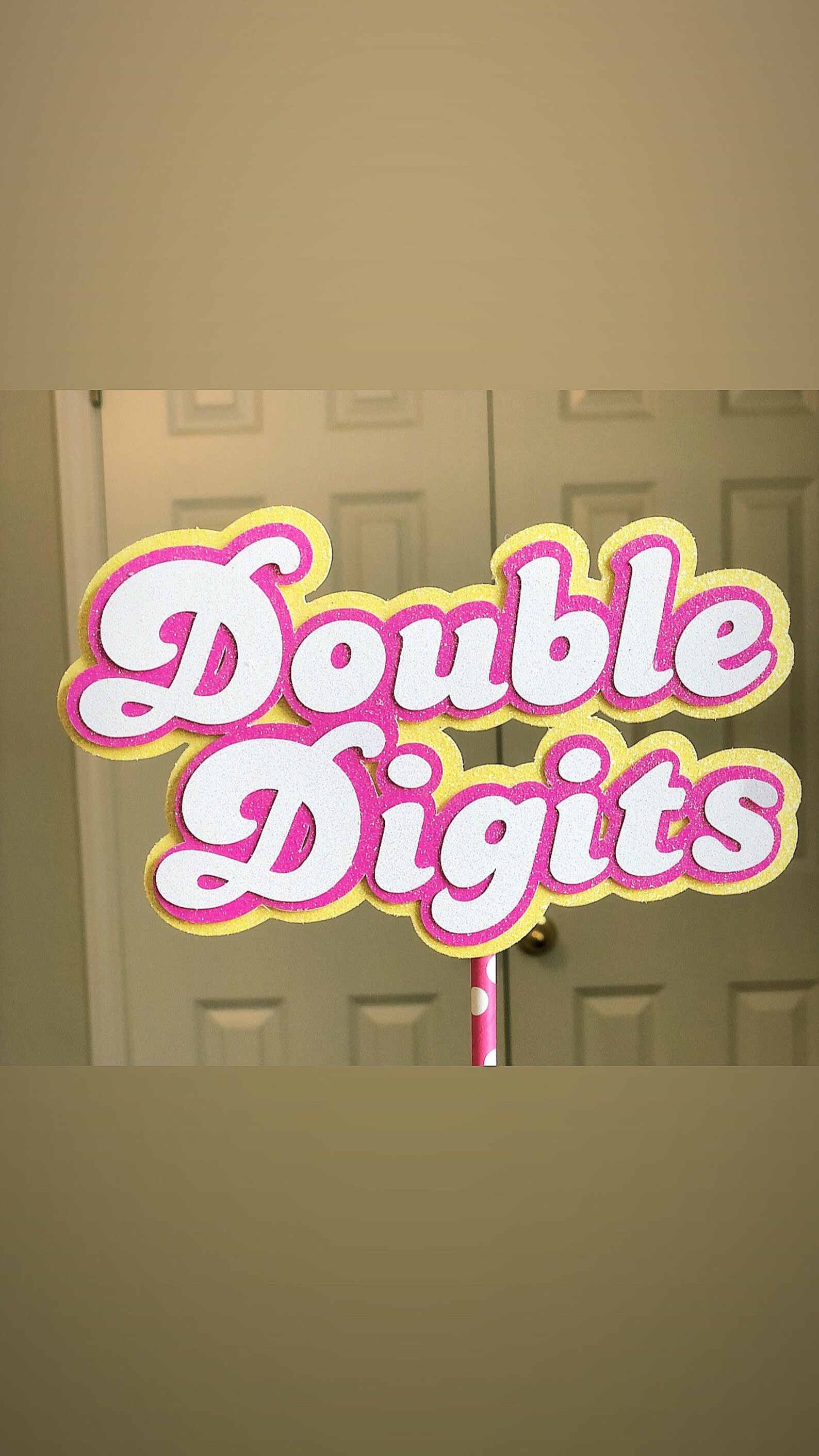 Double Digits Cake Topper Ten Year Old Cake Topper Tenth - Etsy