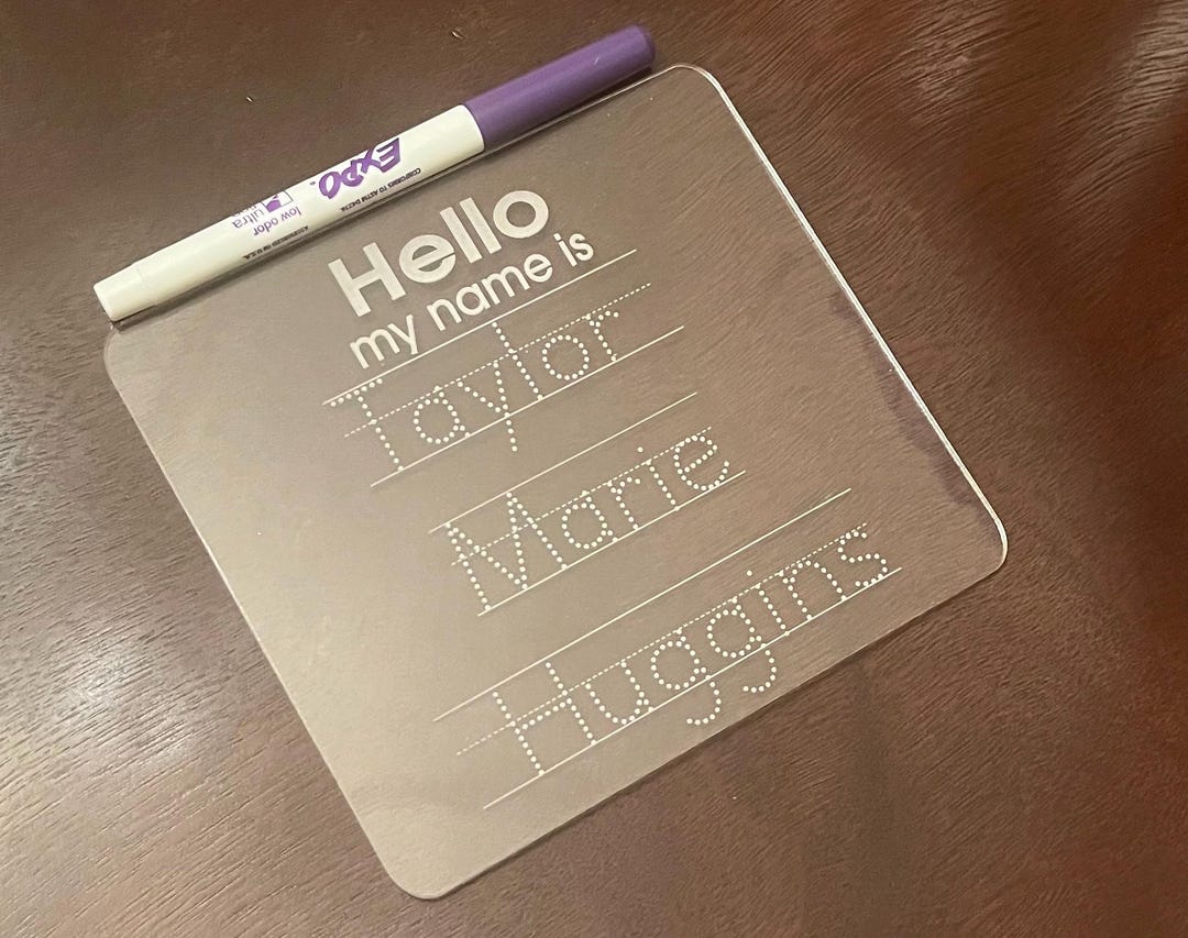Name Tracing Board, Tracing Board, I Can Write My Name Board, Dry Erase ...